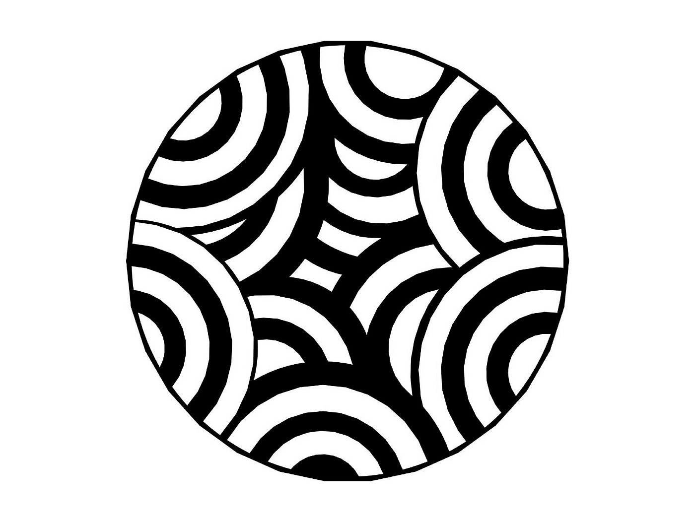 Decorazione in Metallo Cerchio Geometrico 4 - Nero - 50 x 3 x 50 cm ...