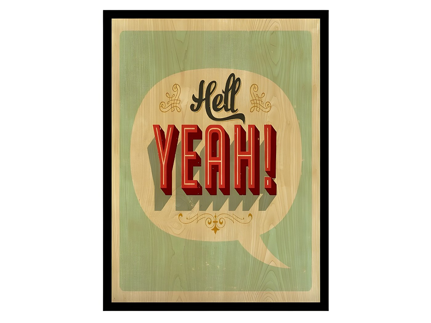 Impression sur Toile Hell Yeah - Multicouleur - 60x2,5x90 cm - EPIKASA