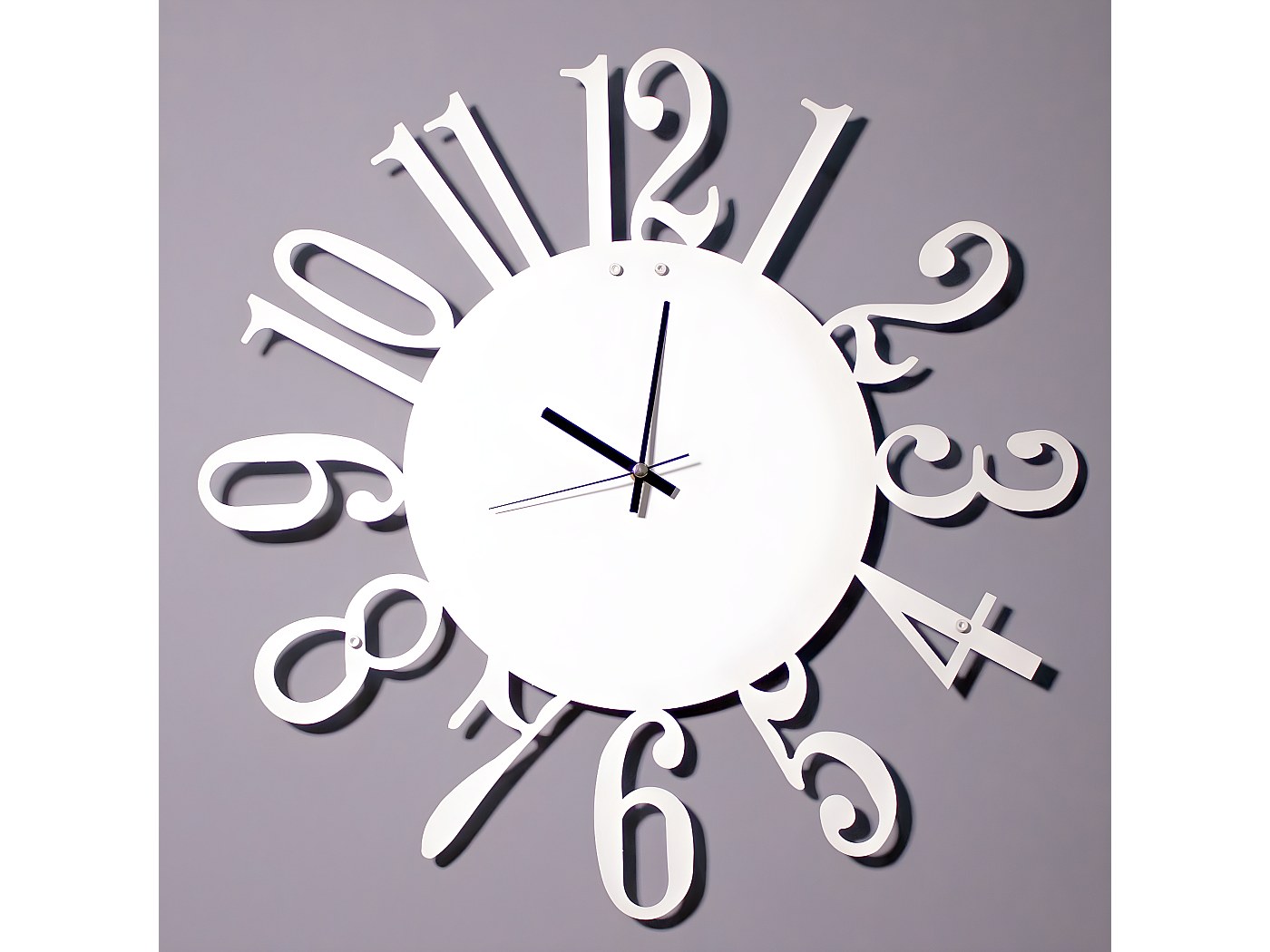 Reloj Numbers 1 - Blanco, Negro - 50x1,5x50 cm - EPIKASA