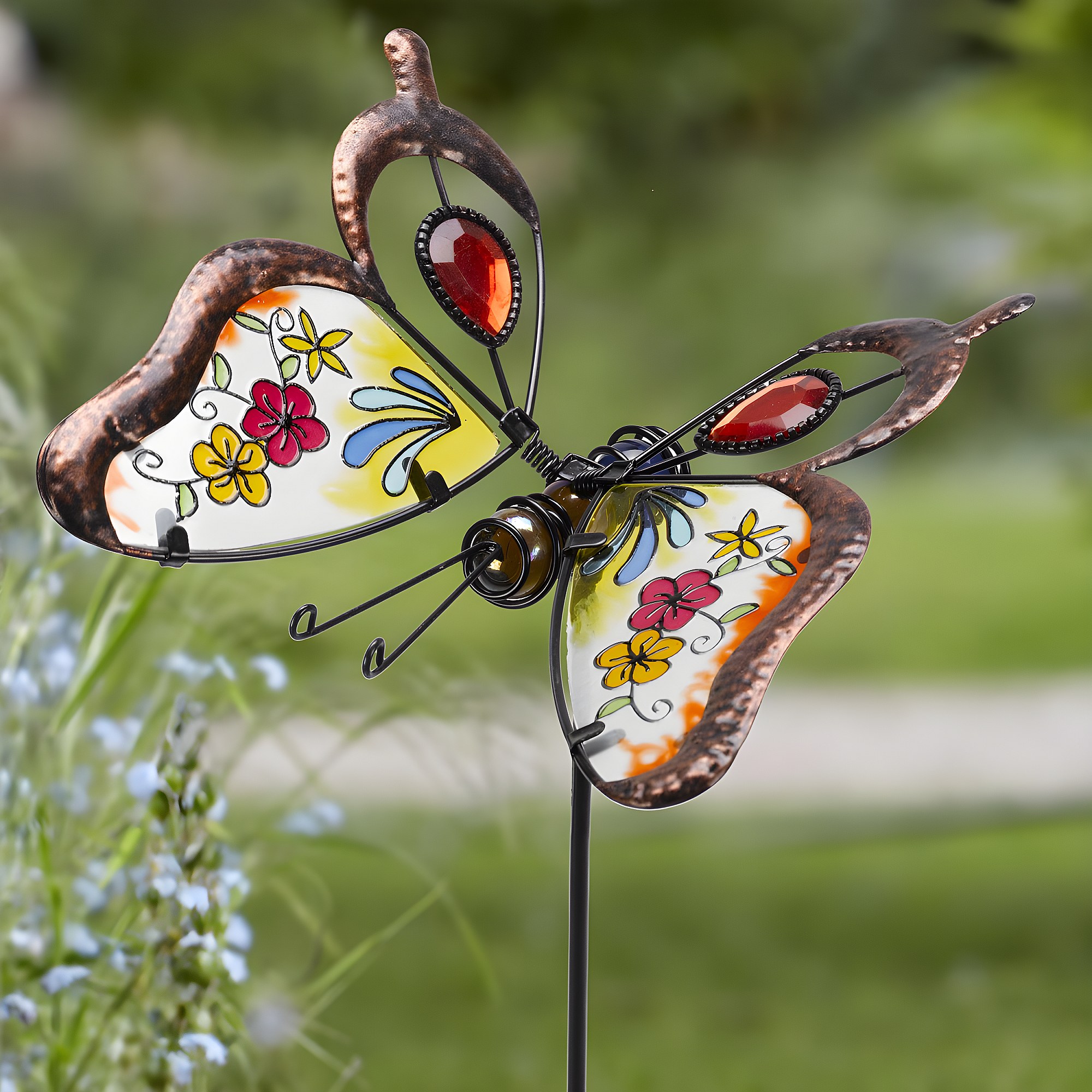 Pic de jardin à planter Papillon Brillant