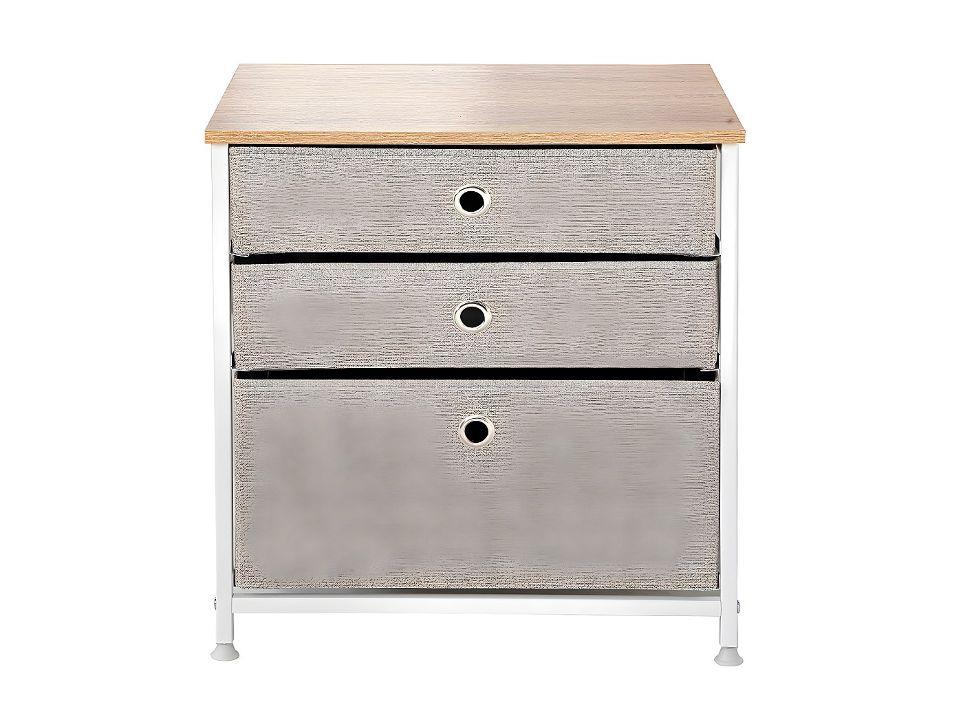 Ladenkast met 3 lades in lichtgeweven stof - L48 cm