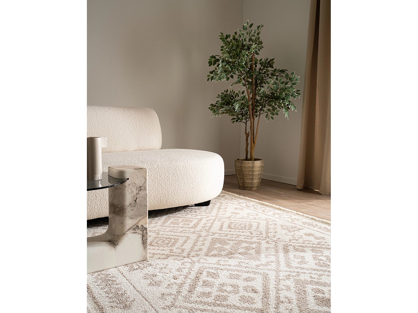 Tapis 305x240 Blanc St. Gallen Folklore