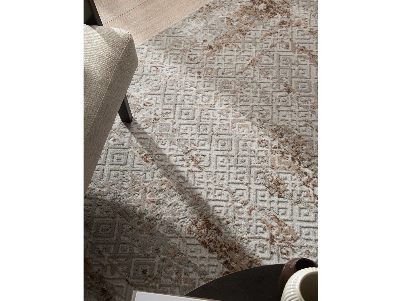 Tapijt 365x275 Beige Davos Fusion