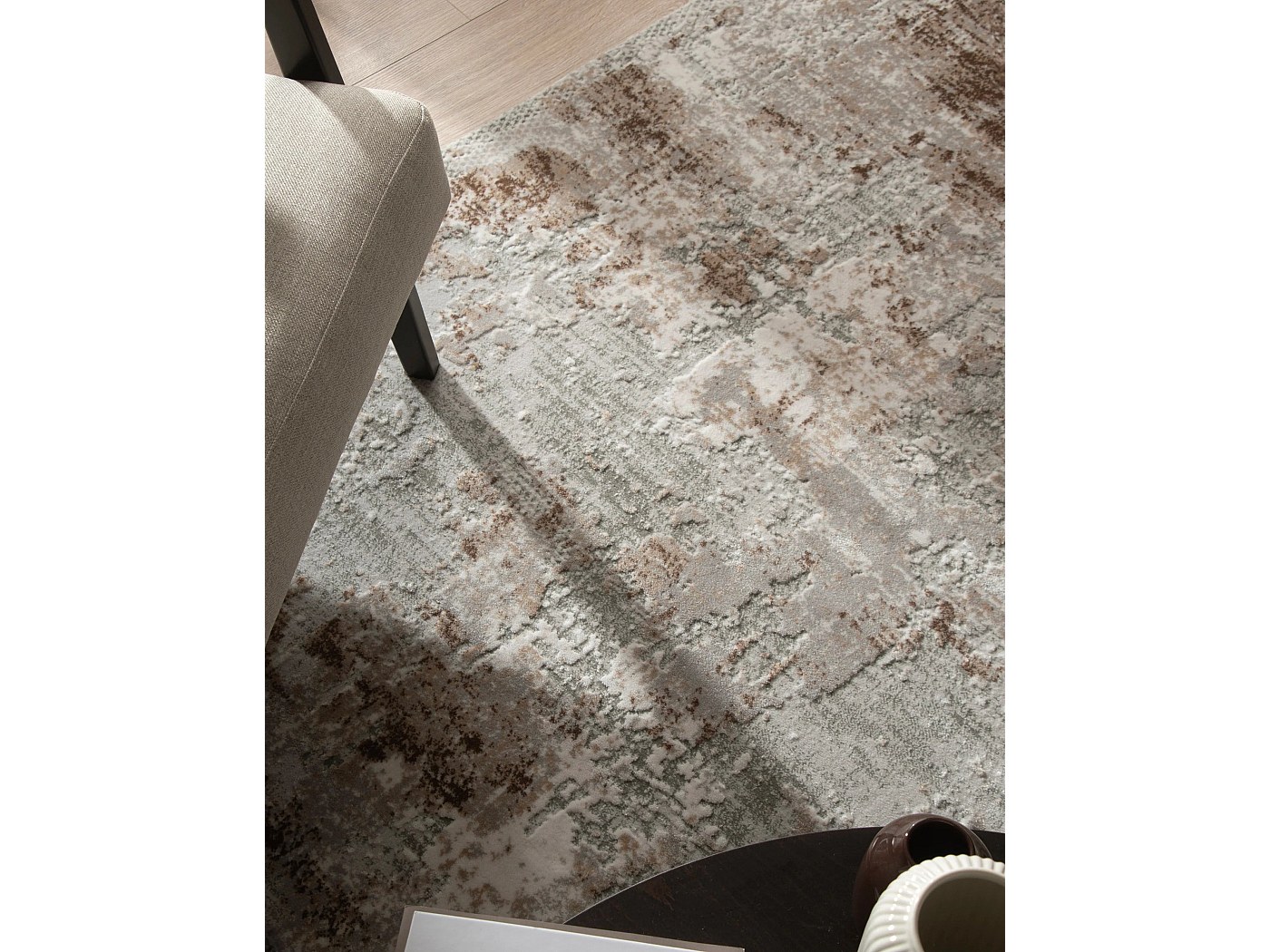 Teppich 160x160 Beige Davos Excellence