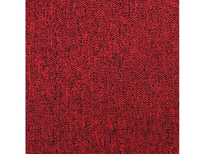 Dalle de Moquette Couleur Rouge Ecarlate, 20 Dalles de 50cm x 50cm (5m²)