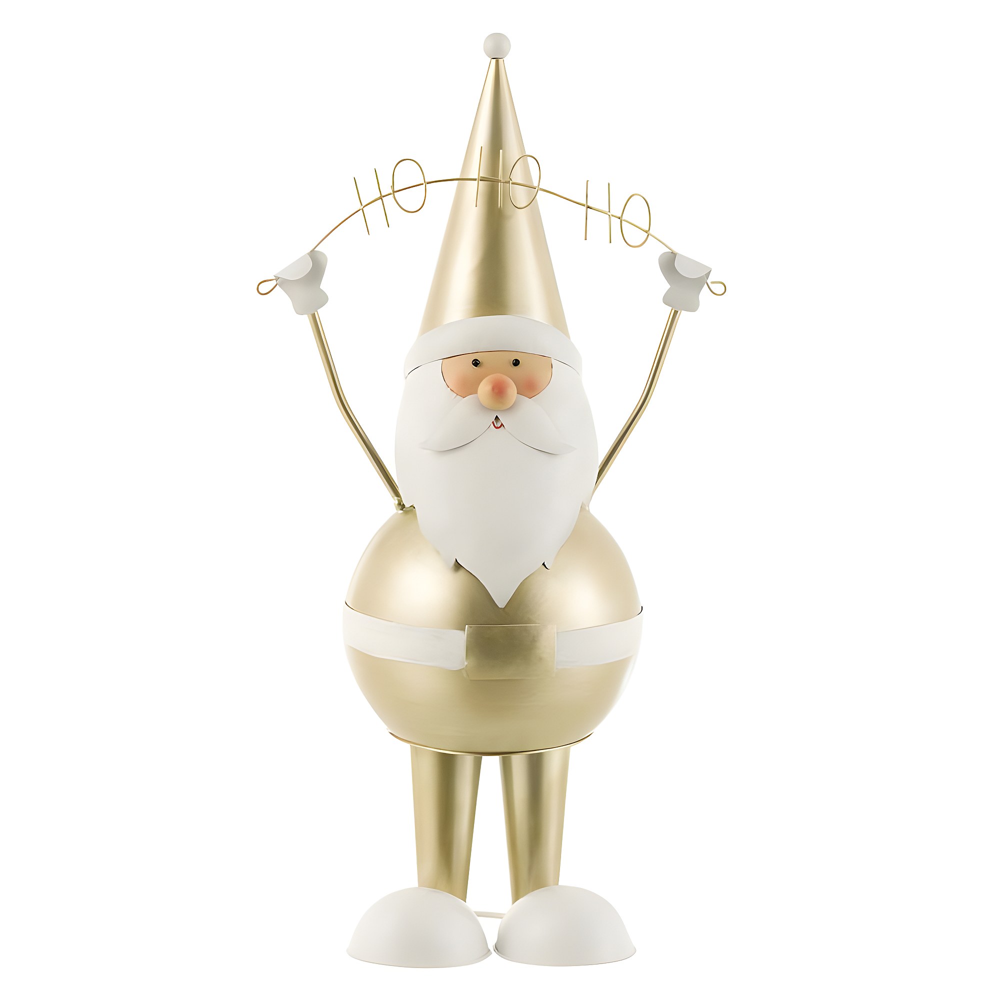 Père Noël Déco "Hohoho" 50cm Champagne