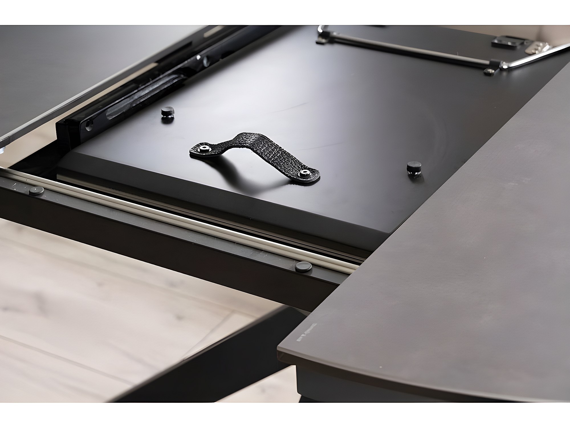 Table à manger extensible 120-160 x 120 x 76 cm - Gris foncé