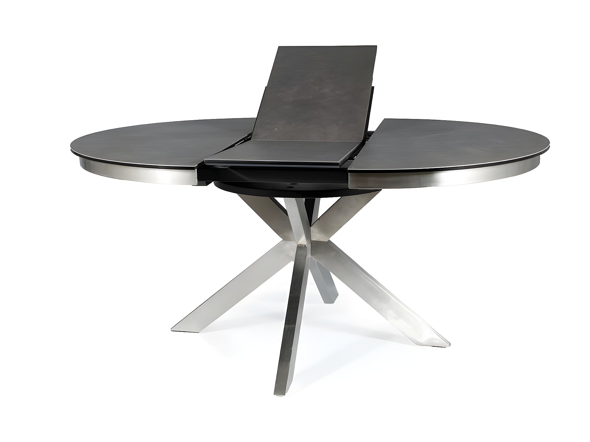 Table à manger extensible 120-160 x 120 x 76 cm - Gris foncé