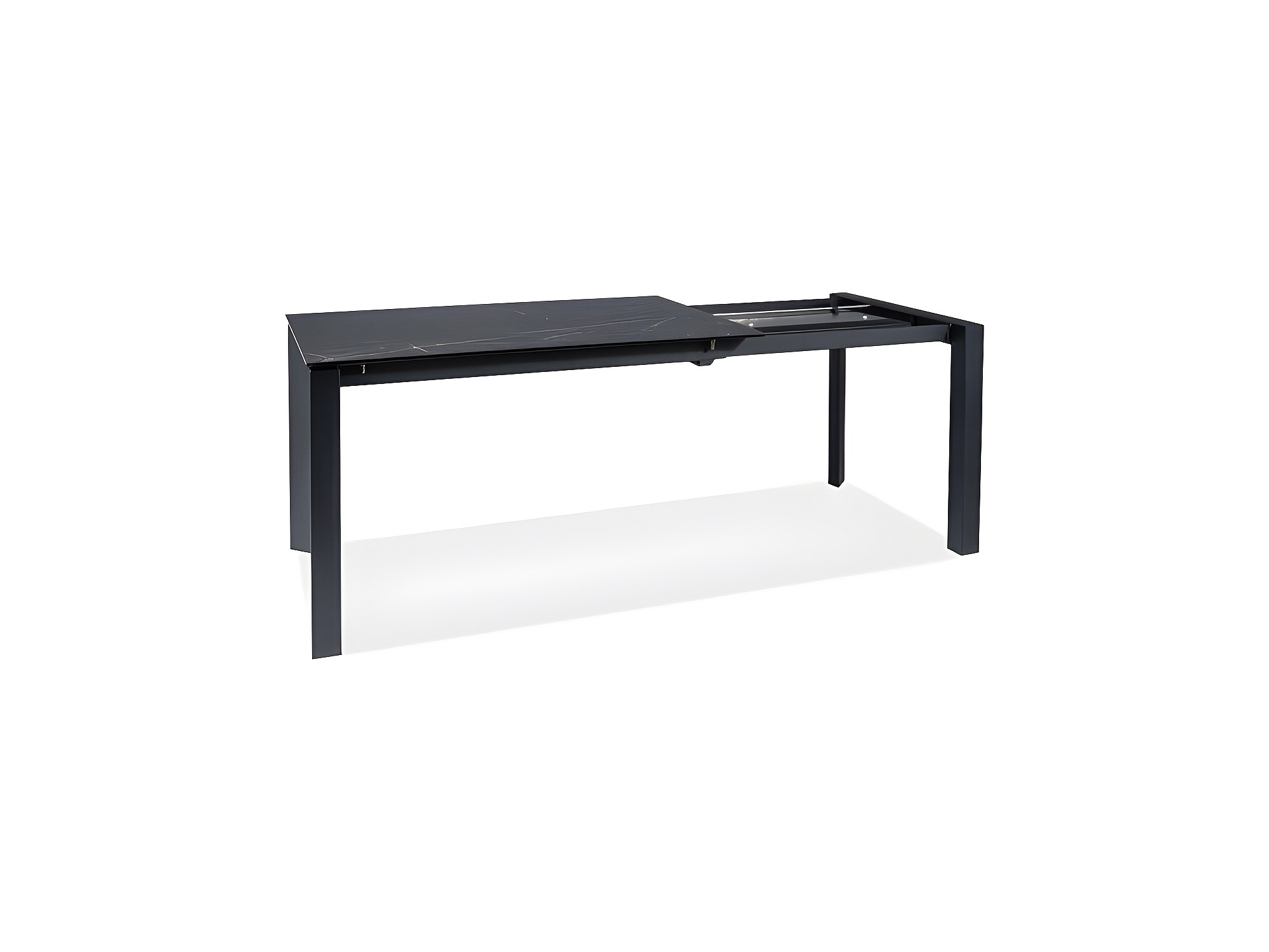 Table à manger extensible 120-180 x 80 x 76 cm - Noir