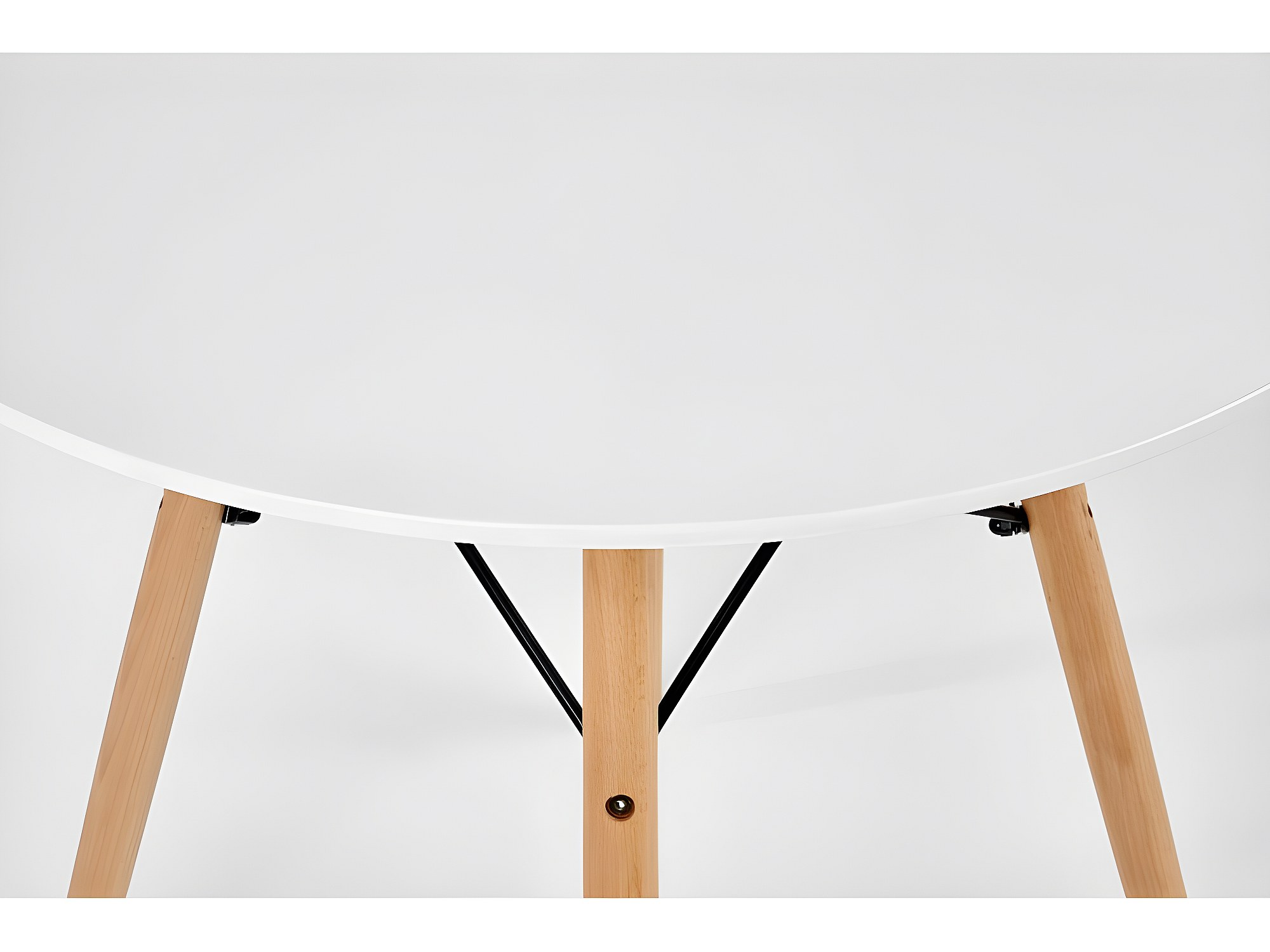 Table à manger ronde 80 cm x 72 cm - Blanc