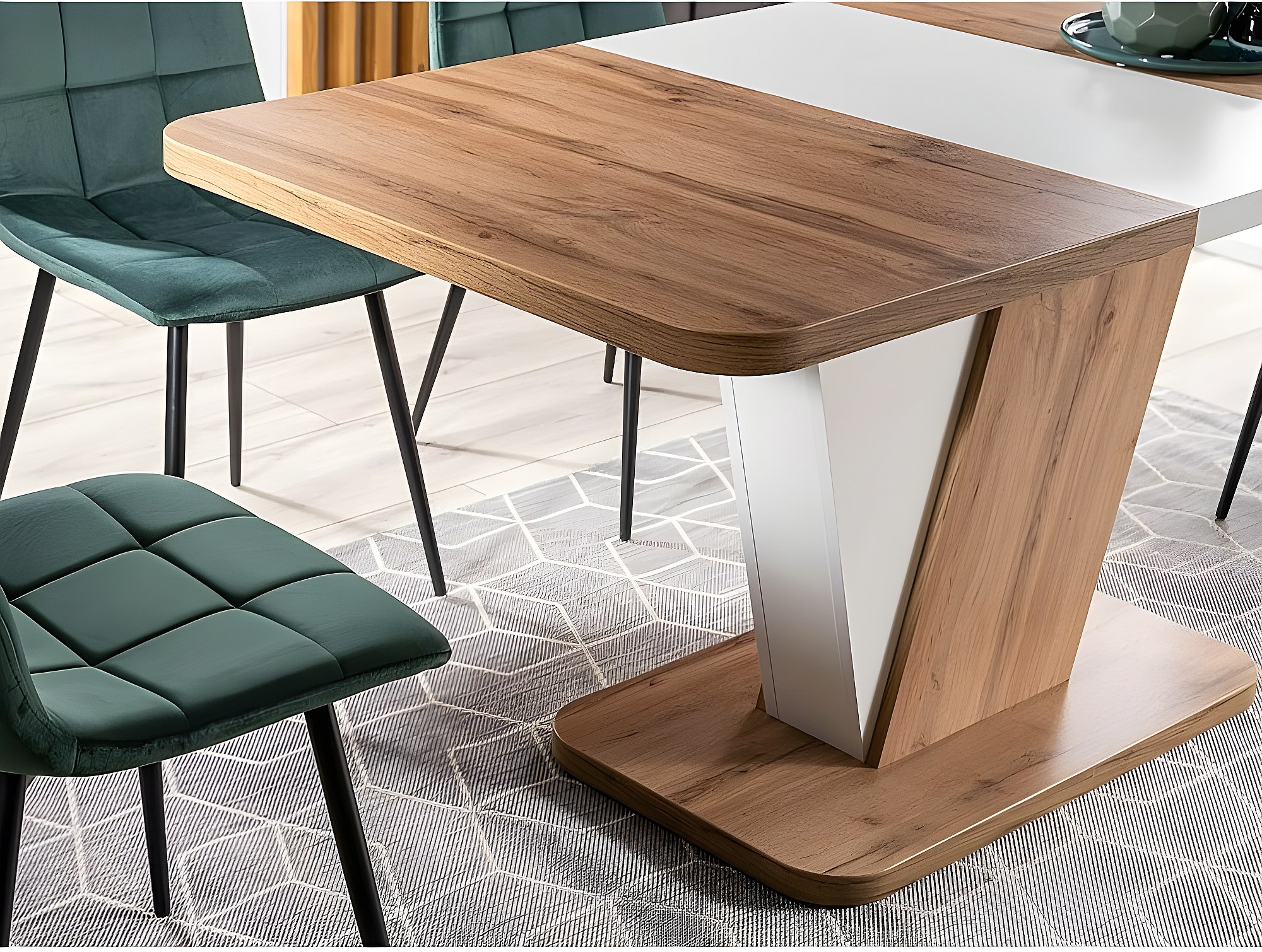 Table à manger extensible 120-160 x 80 x 75 cm - Chêne wotan