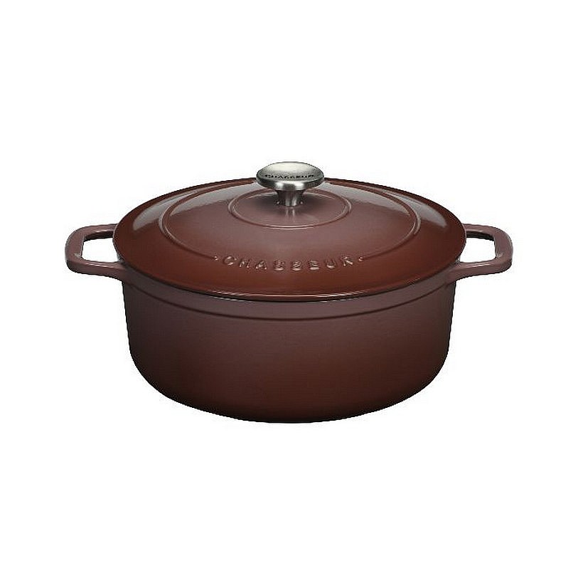 Cocotte ronde en fonte émaillée 20cm bois de rose - puc472062