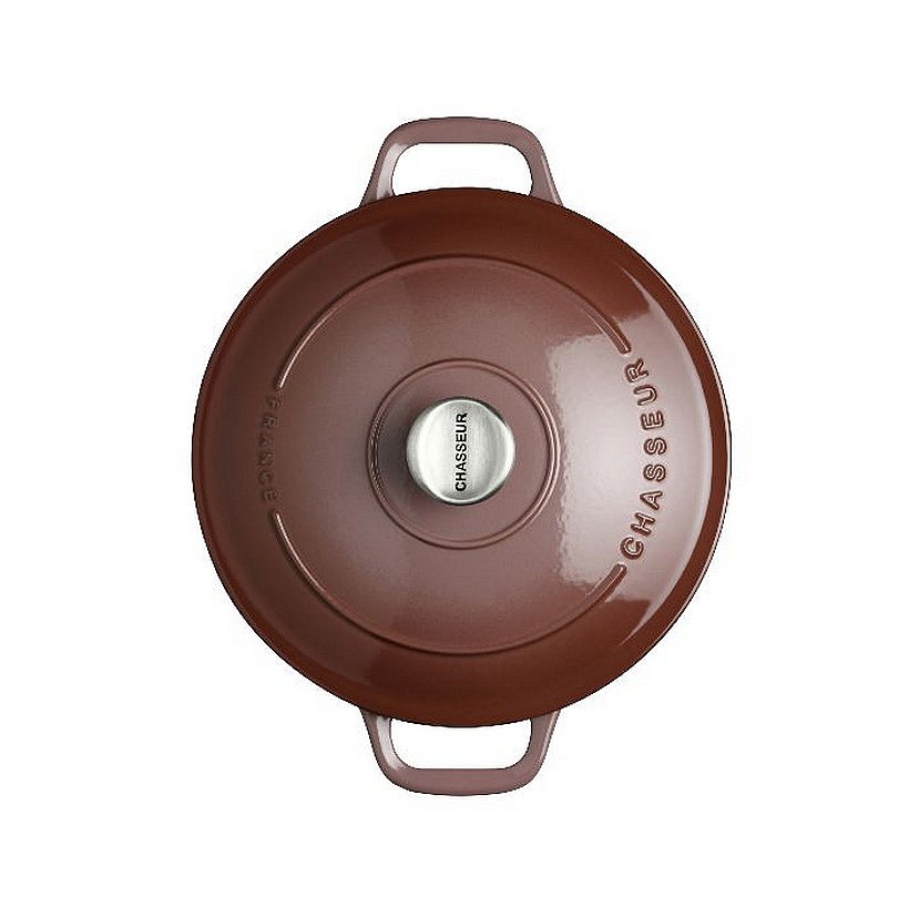 Cocotte ronde en fonte émaillée 20cm bois de rose - puc472062