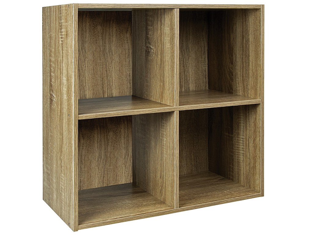 Etagère cube de rangement 4 cases- bois - 63.5X30X63.5CM