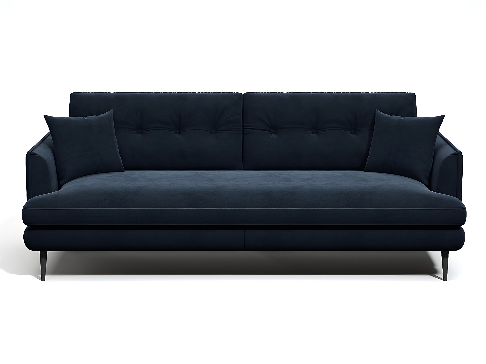 Divano 4 posti in Tessuto Velluto Blu notte GANESH