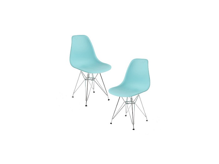 Pack 2 Sillas Tower Metálicas - Verde azulado