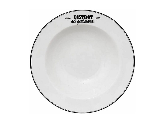 Lot de 6 Assiettes à Pâtes "Bistrot" 27cm Blanc