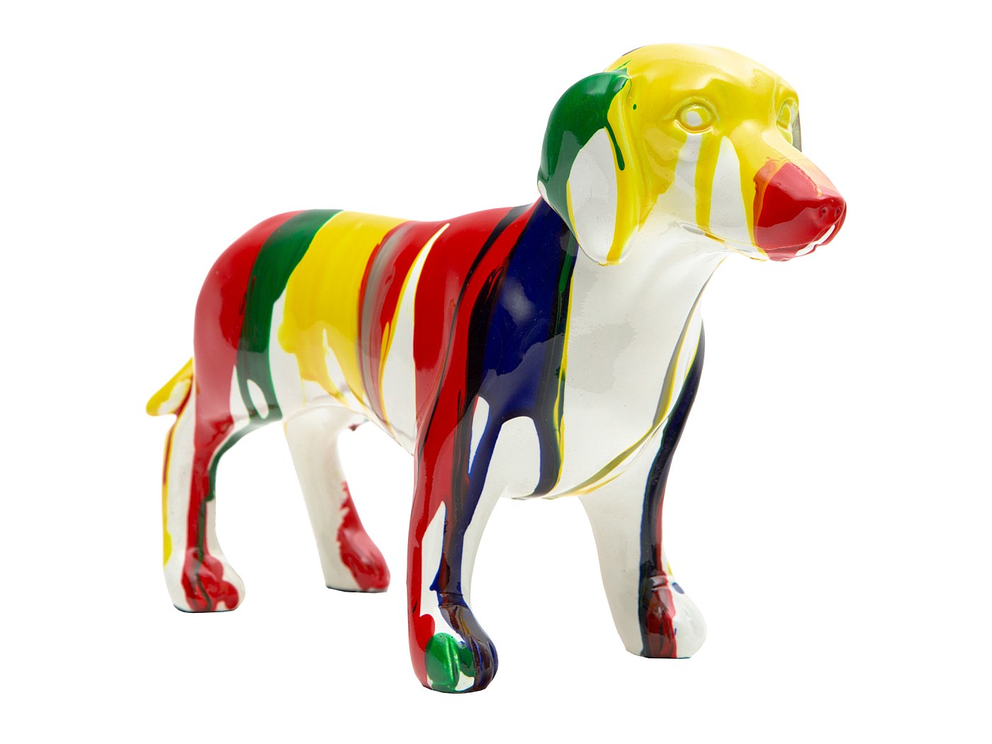 Figurine Décorative Chien Teckel Daschund Kuatéh en Polyrésine 28x11x19 ...