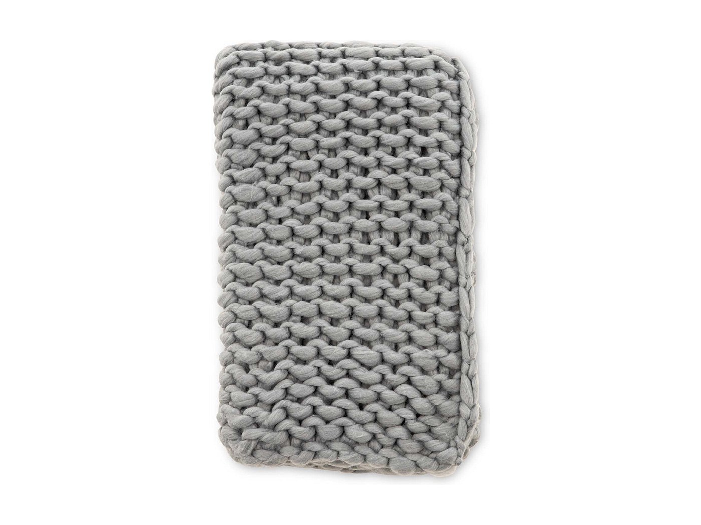 Jeté de canapé grosse maille en polyester Kate 170 x 130 cm