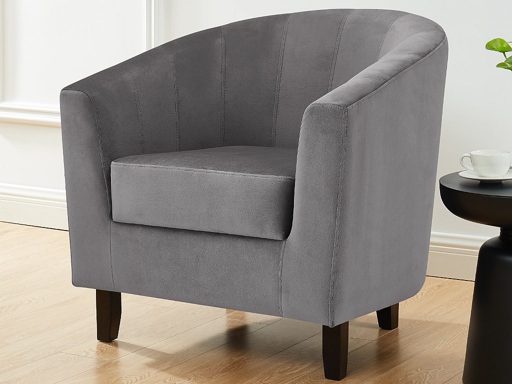 Fauteuil cabriolet en velours bordeaux CRISTOBAL II