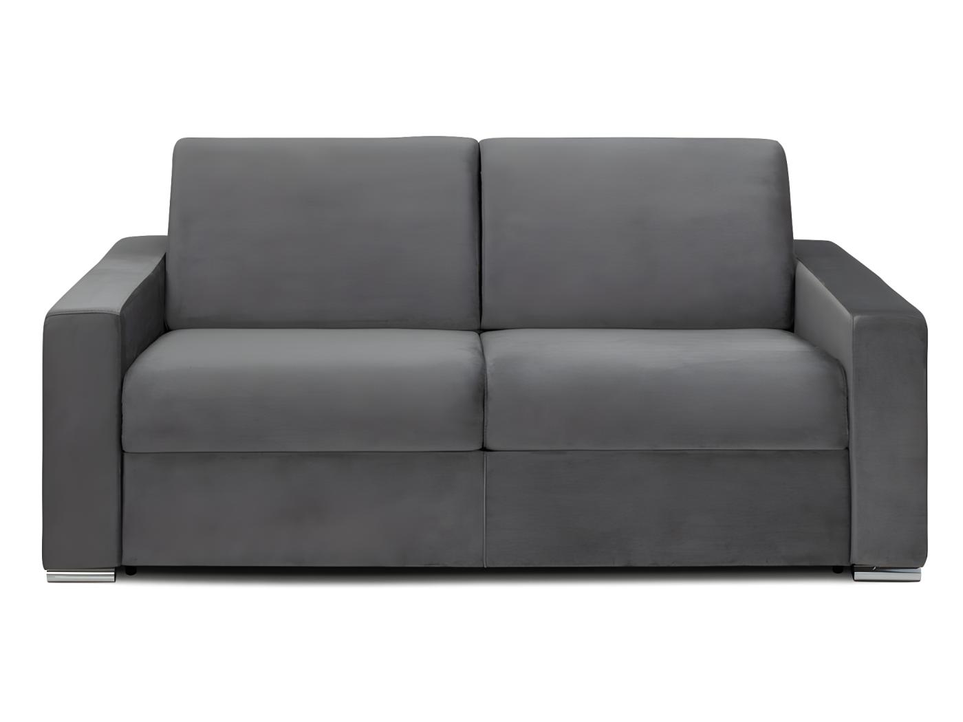 Divano letto 3 posti a ribalta materasso 18 cm - in Velluto Antracite ... Divano letto 3 posti a ribalta materasso 18 cm - in Velluto Antracite ...