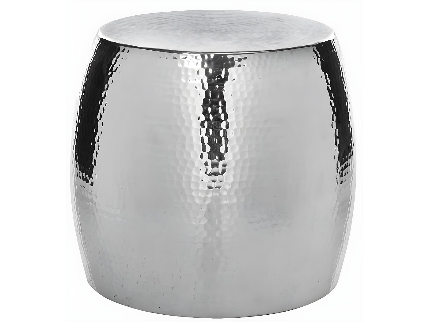 Tabouret Métal en Argent, 39 X 39 X 40.13 cm