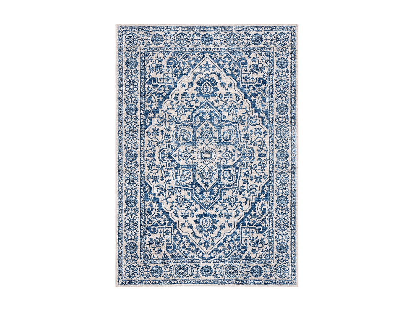 Tapis Bleu Marine & Gris Clair 183 X 274 cm - Melany
