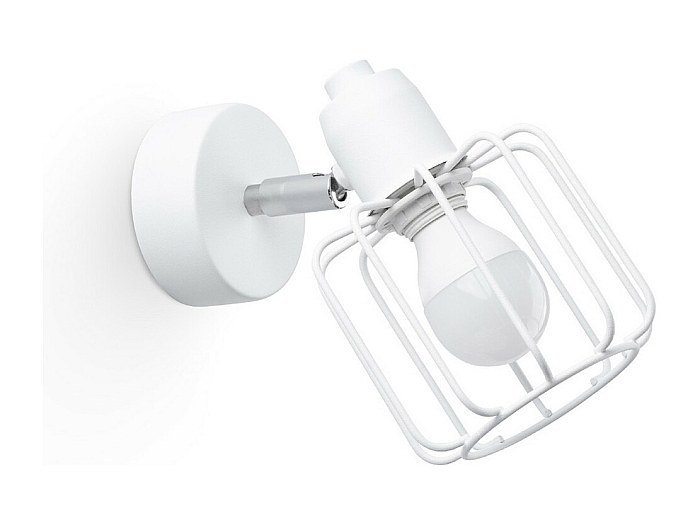 Applique moderne en acier - 1 sources lumineuses - L.14 x H.18 cm - blanc