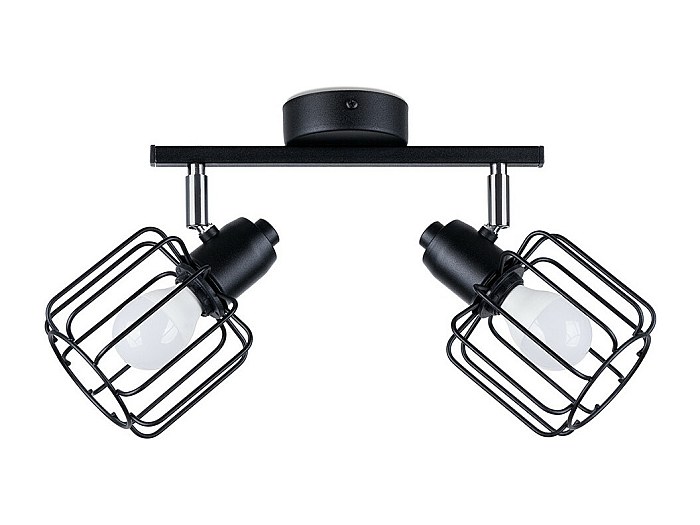 Plafondlamp modern van - 2 lichtbronnen - L.27 x H.19 cm - zwart