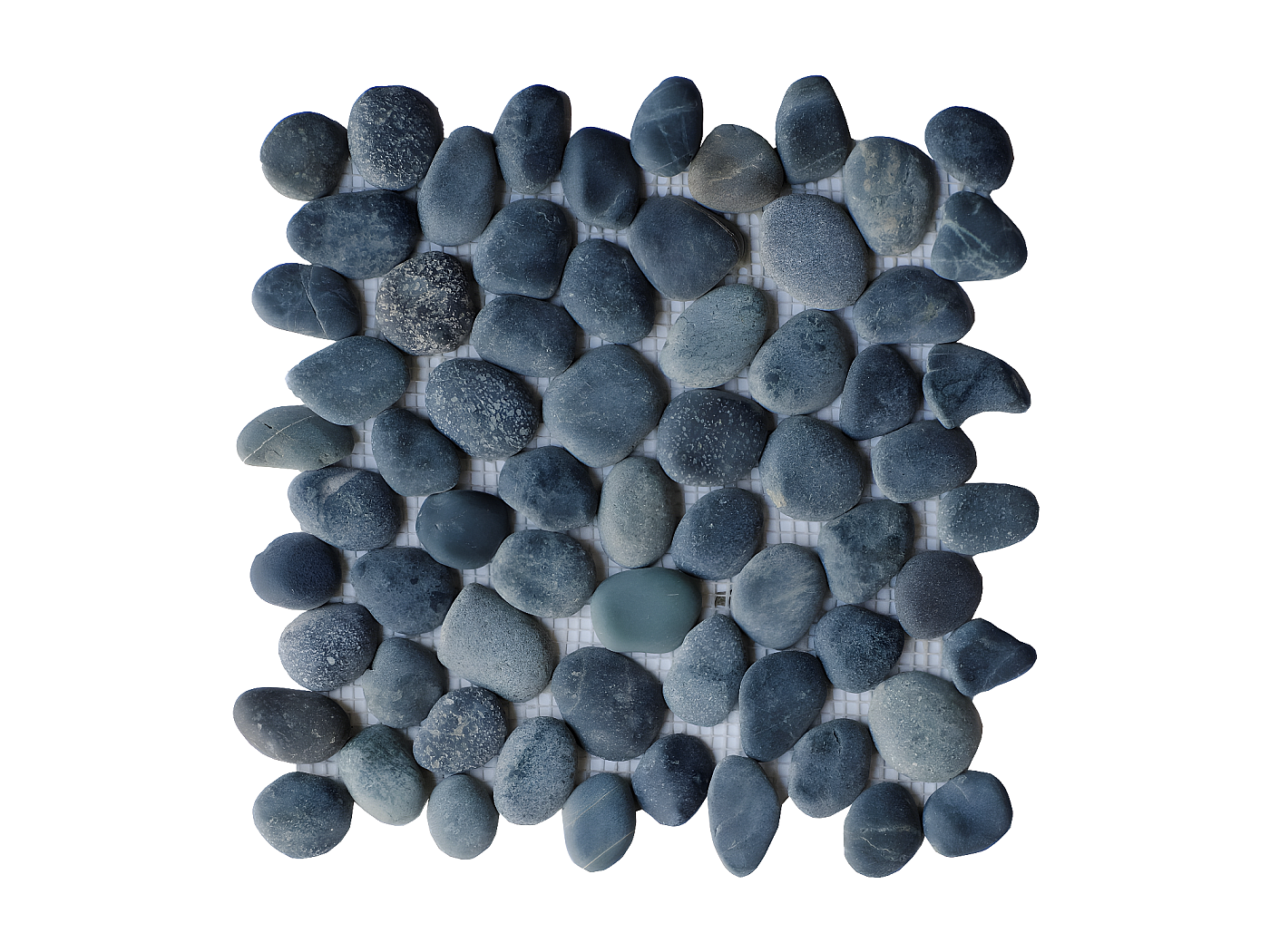 Mosaïque sol et mur en galets naturels anthracite pack de 1m² (11 ...