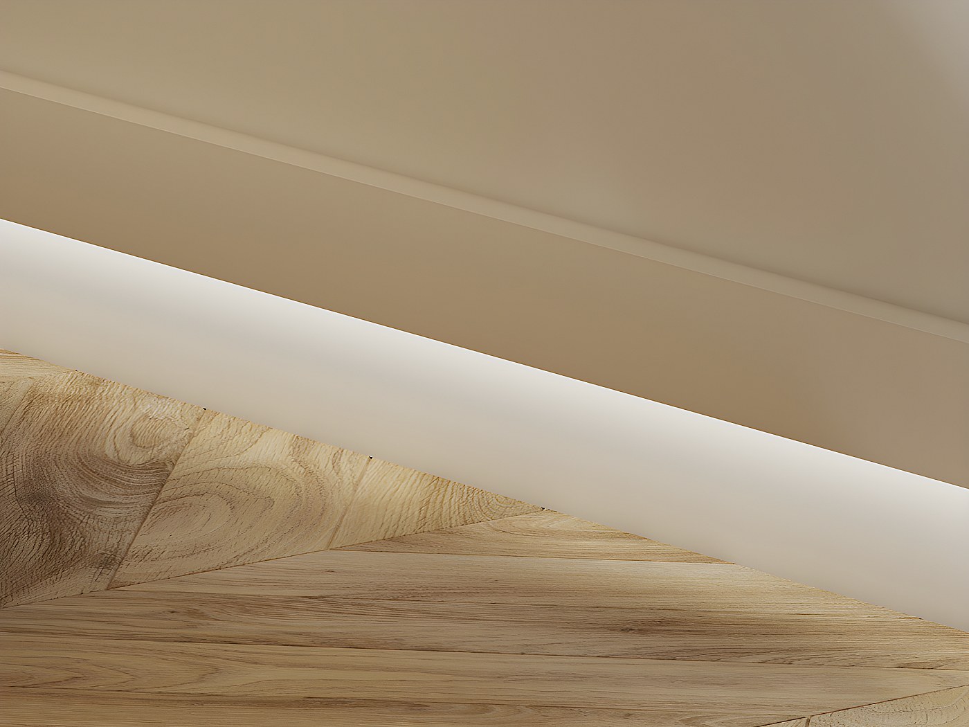 Lot de 3 plinthes en polystyrène L290 x H5 cm blanc ARDEO