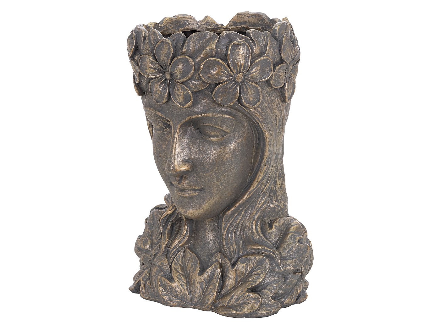 Pot de fleurs visage figure femme 21x16x32 cm vase récipient pour ...