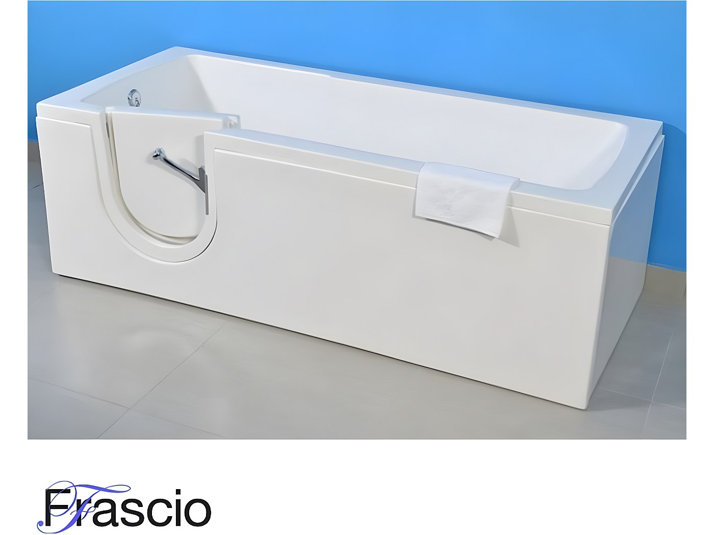 Badkuip met deur en zitje, model 17, afmetingen: 170 x 70 cm, rechter ...