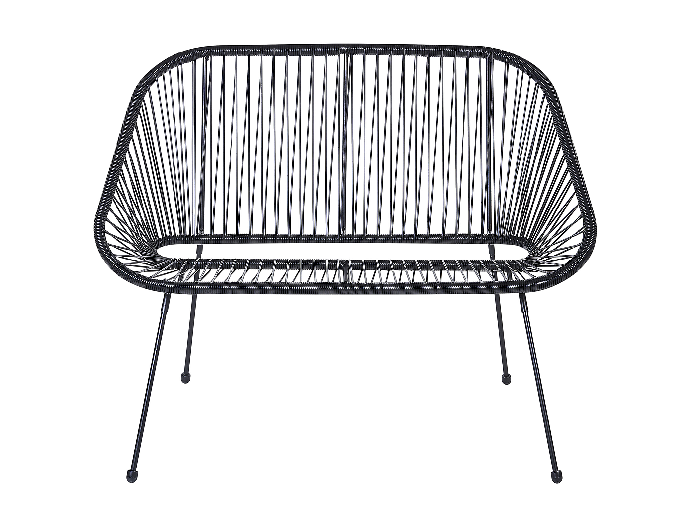 Tuinbank rotan zwart ACAPULCO