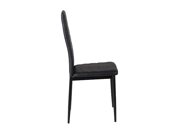 Chaises à manger lot de 2 Slim aspect cuir noir