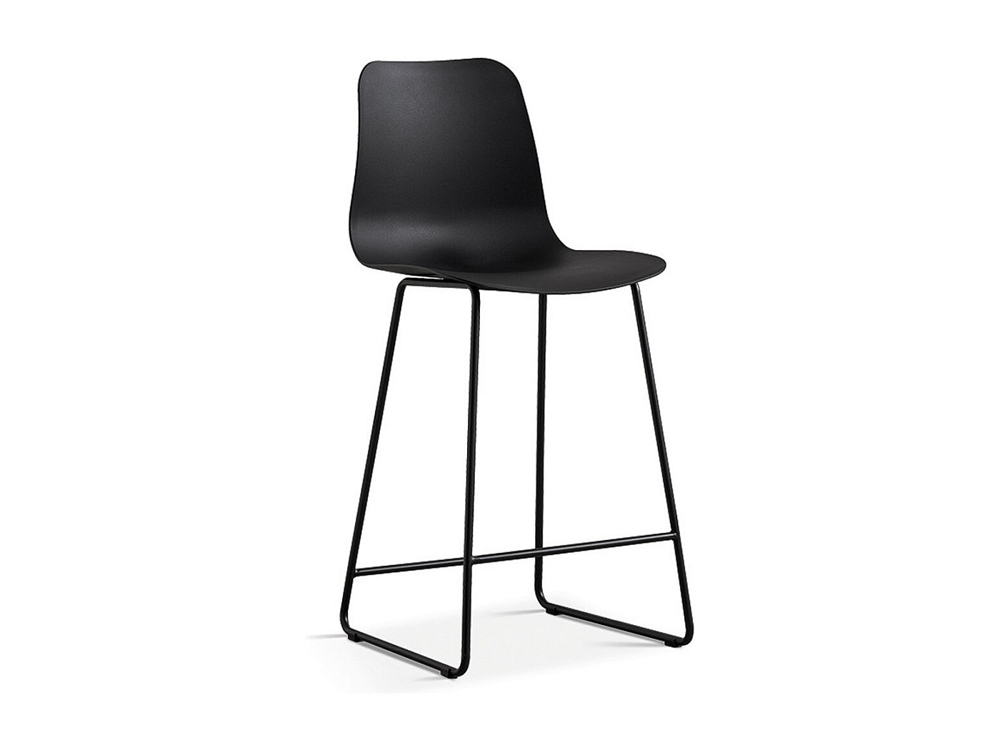 Chaise de comptoir 'Mario' PP Noir, dimensions : H100.5 x L51 x P44cm