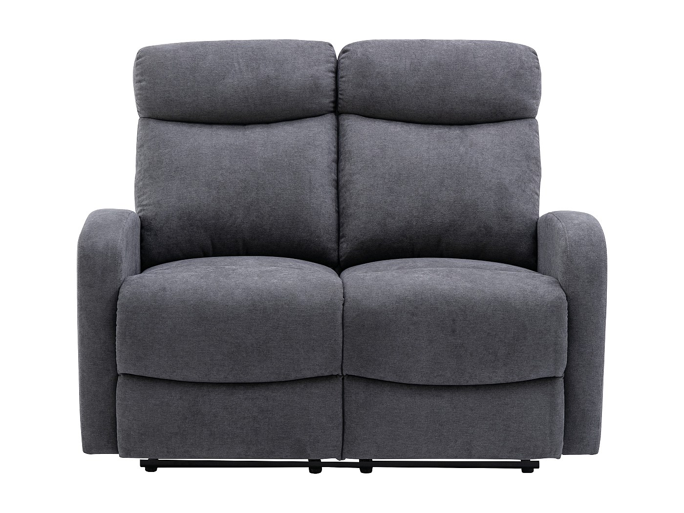 Divano 2 posti relax in Tessuto Grigio Stile moderno EVELYN