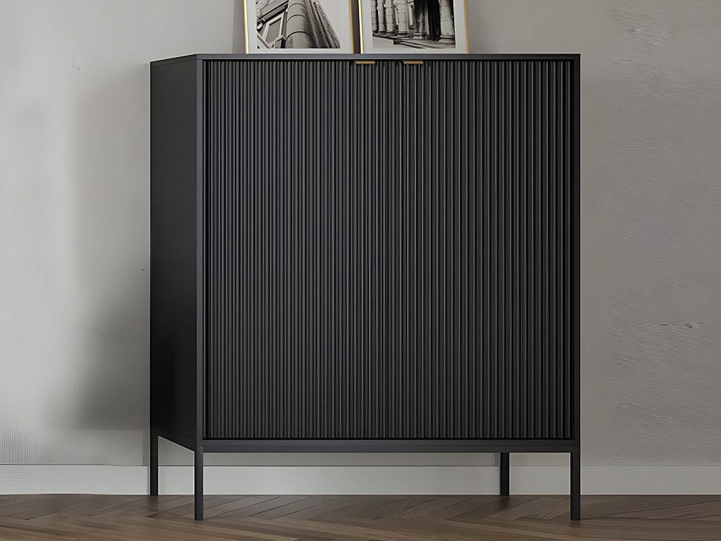 Highboard mit 2 Türen - Schwarz - LIOUBA jetzt günstig und bequem ...