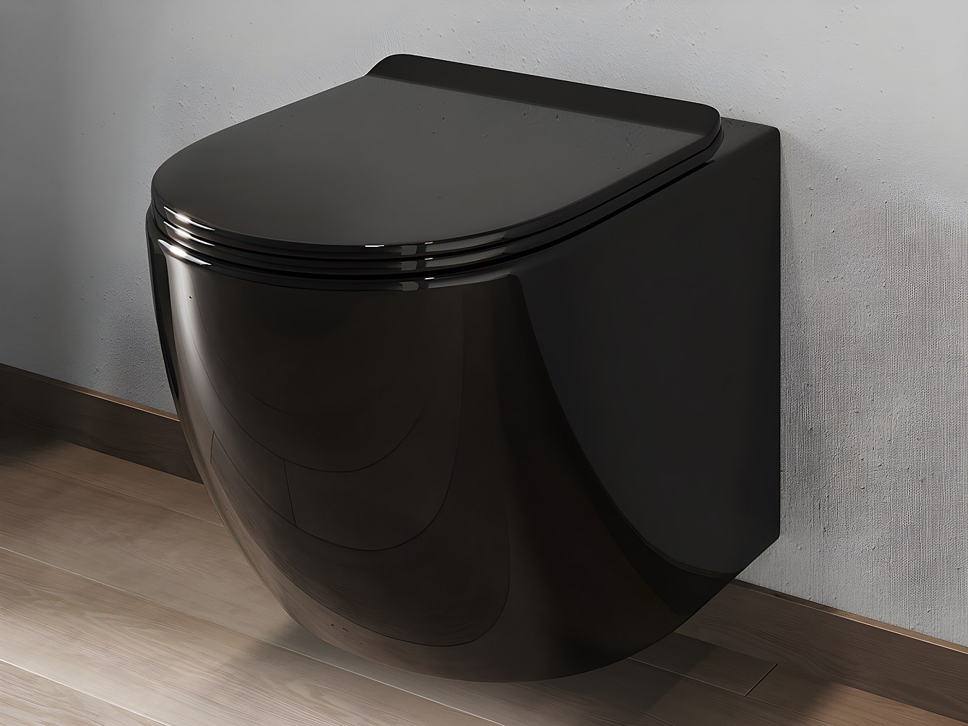 Toaleta WC podwieszana z białej ceramiki bez kołnierza, dł. 36 x wys ...