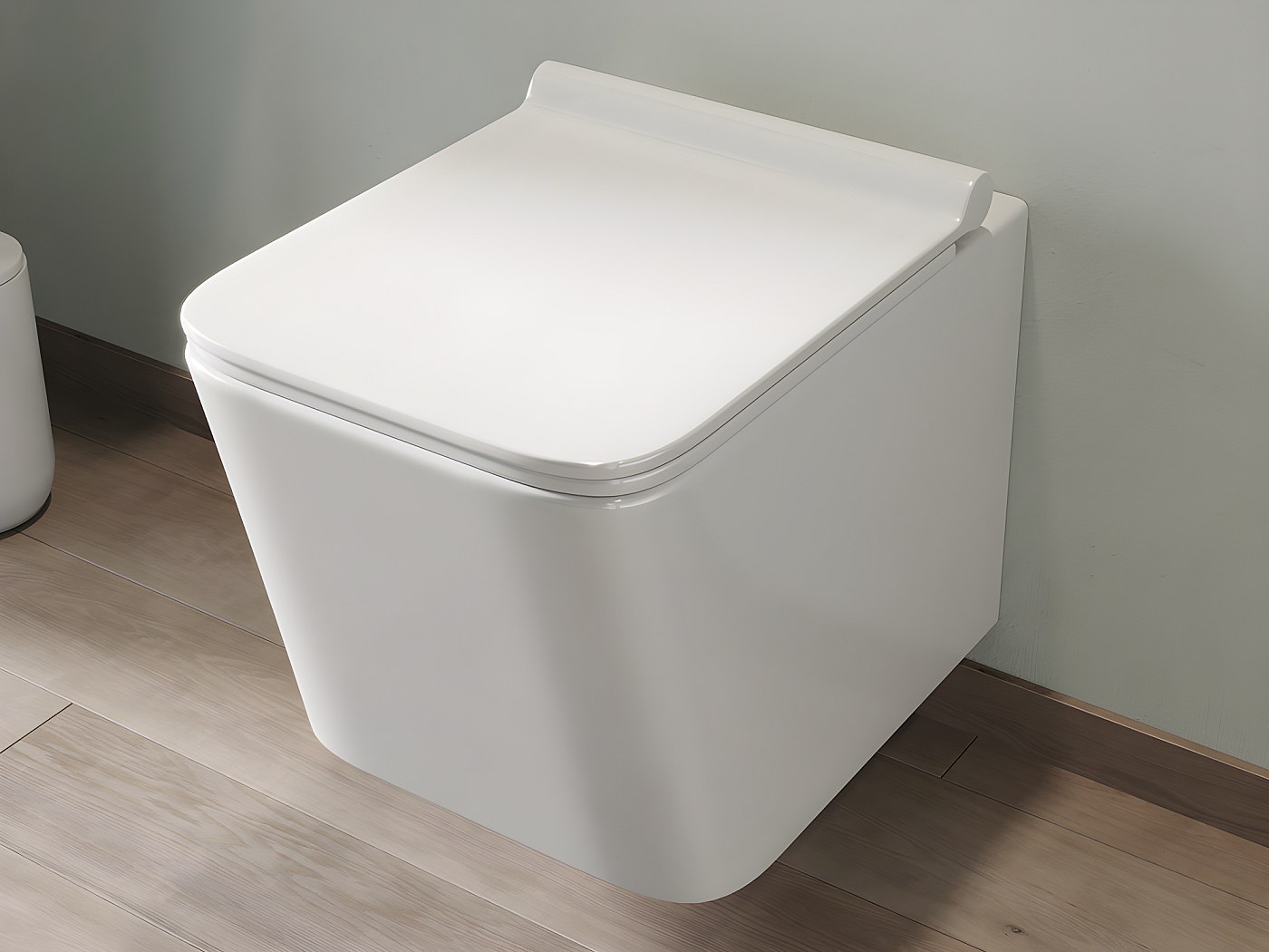 Toaleta WC podwieszana z białej ceramiki bez kołnierza, dł. 51,5 x wys ...