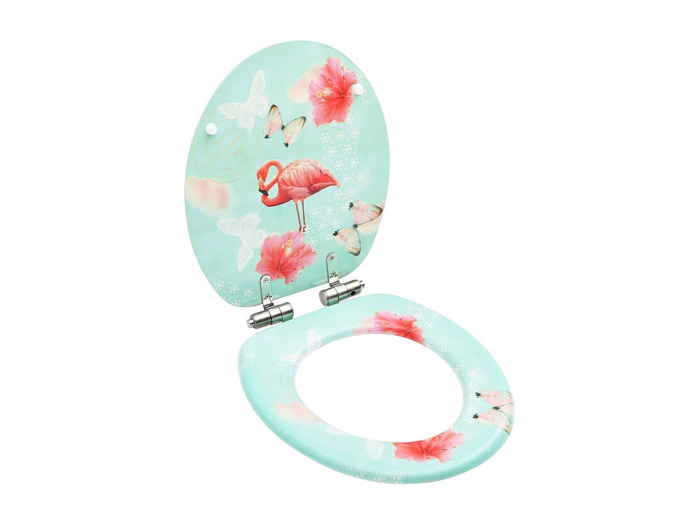 Asiento tapa de inodoro con tapa de cierre suave MDF Flamingo 02_0002933
