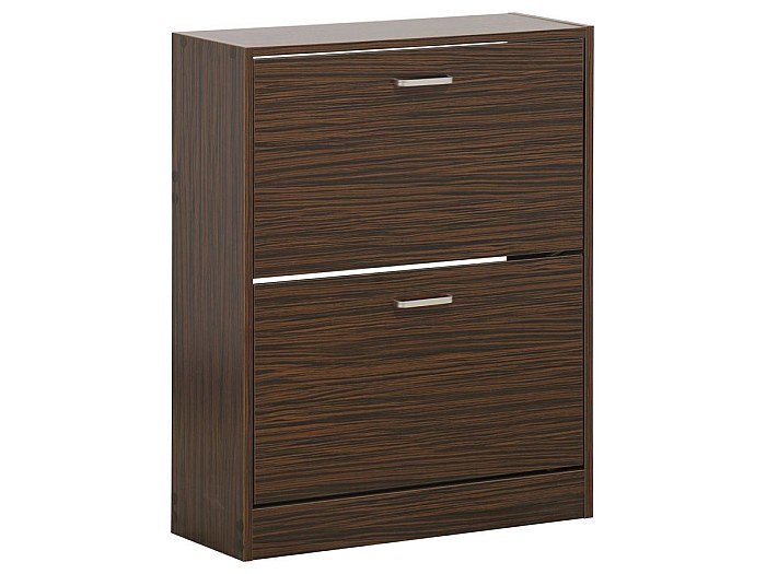 WeHome - Zapatero de diseño con 2 puertas 63x80 cm en madera de zebrano