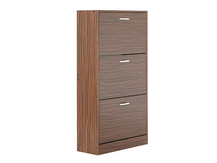 Wehome - Zapatero 3 puertas 63x115 cm en madera de zebrano