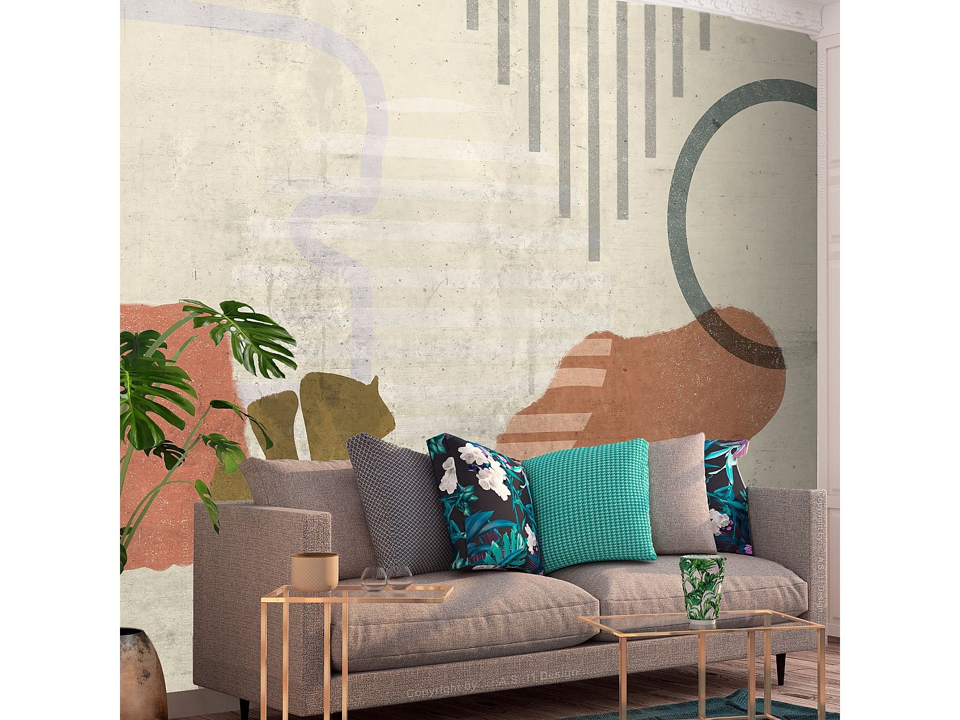 Papier peint Abstract Landscape - 250 x 175 cm