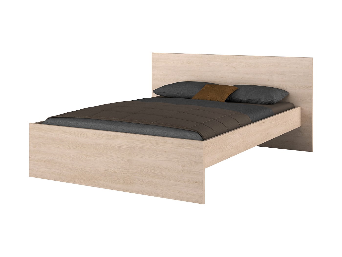 Seng 140 x 190 cm farve naturel uden sengebund - VELONA
