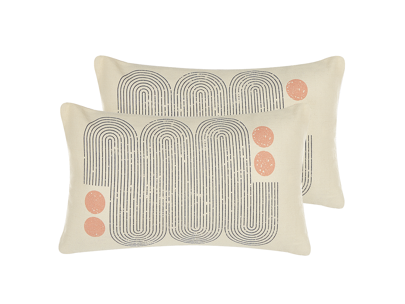 Lot de 2 coussins motif géométrique multicolore 30 x 50 cm TIARELLA