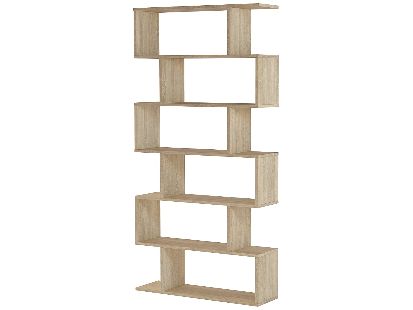 Boekenkast Boekenplank Bologna Kleur Eiken 12 Vakken, voor Woonkamer of ...