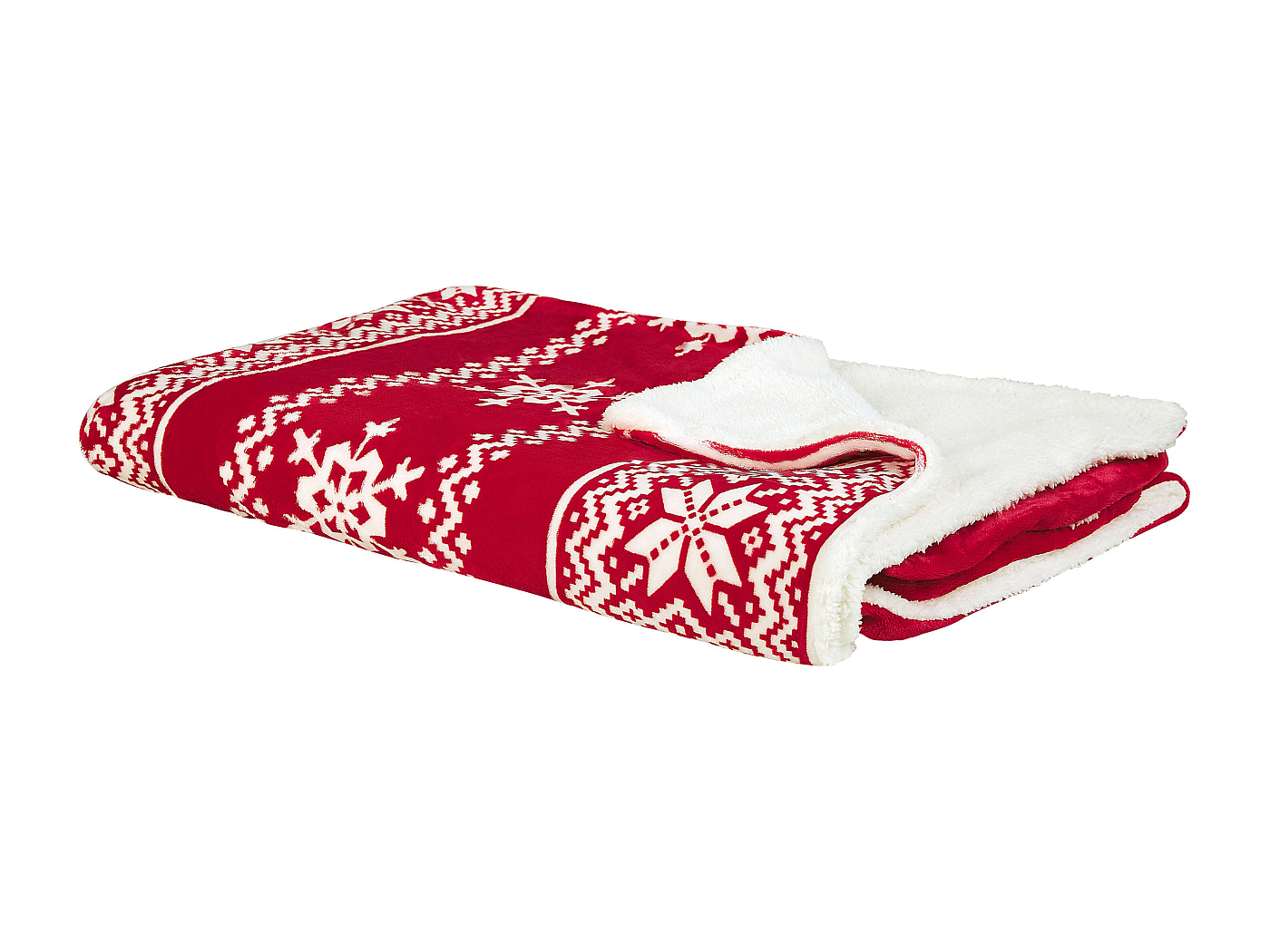 Plaid kerstmotief rood 150 x 200 cm VANTAA