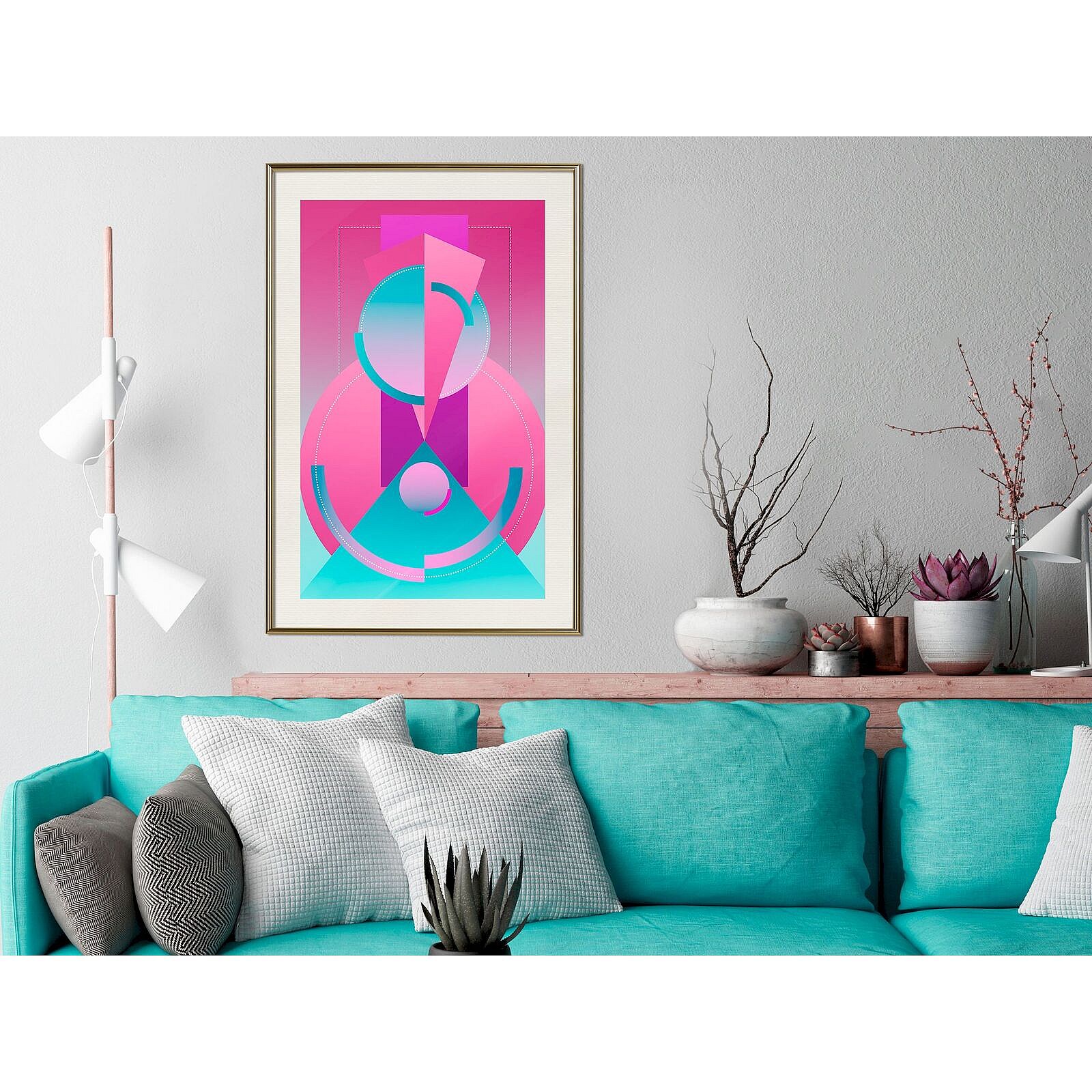 Tableau cadre Train constructiviste - 30 x 45 cm