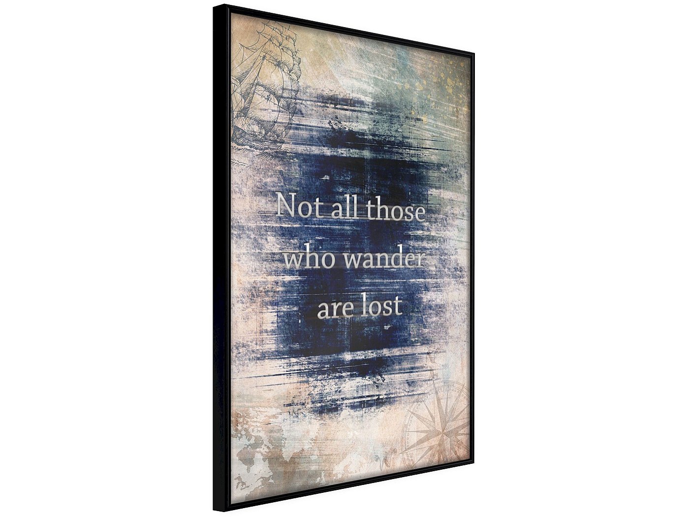 Tableau cadre Perdu je - 40 x 60 cm